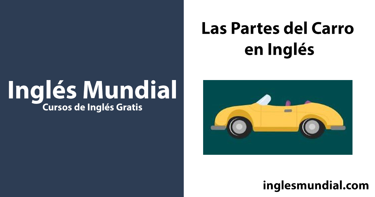 Vocabulario de Partes del Carro en Inglés con Pronunciación | Inglés ...